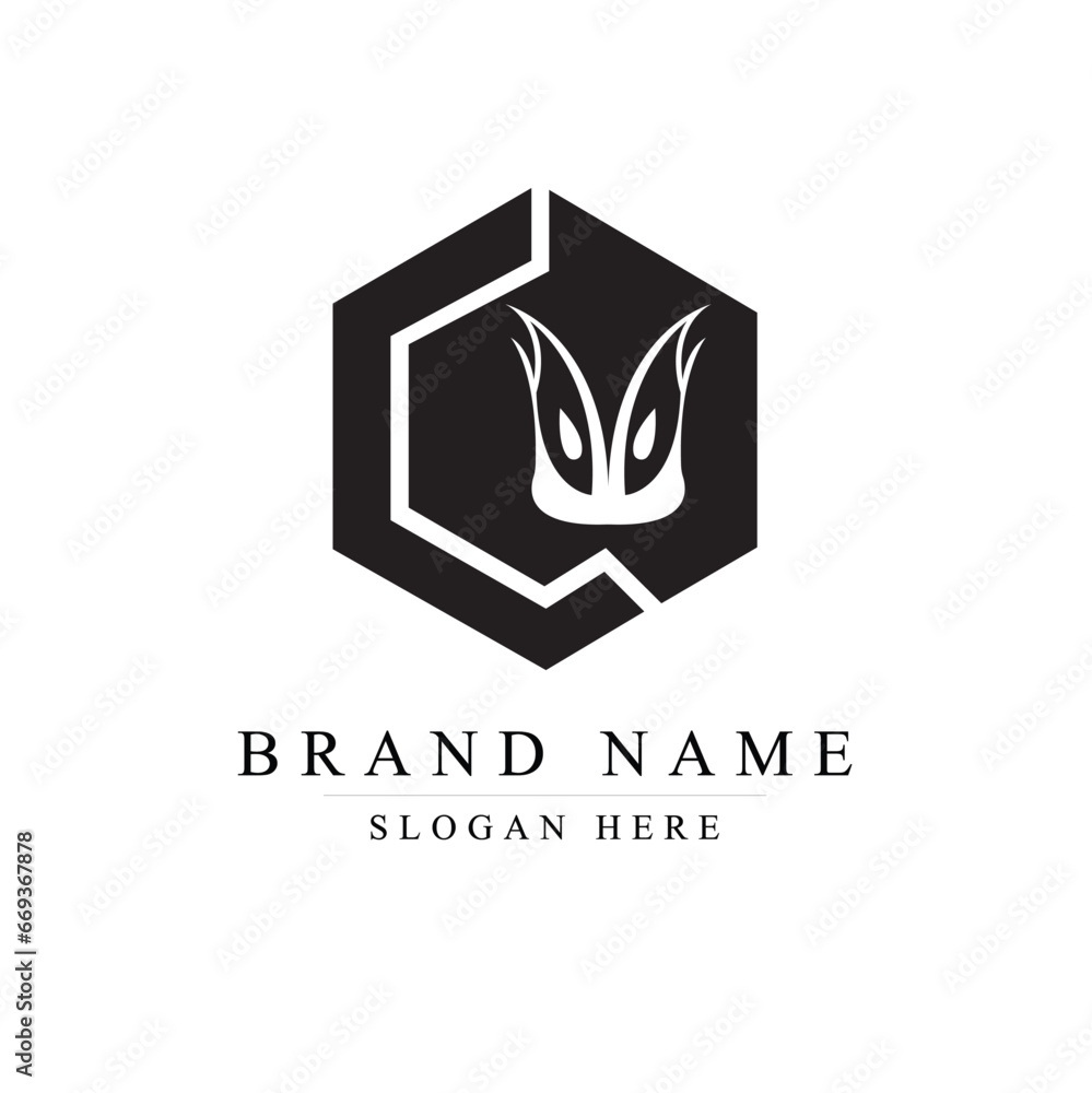 Logo design letter CU. Elegant modern. Vector template. Modern Abstract ...