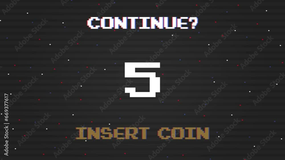 Insert coins to continue playing.countdown to continue After the game ...