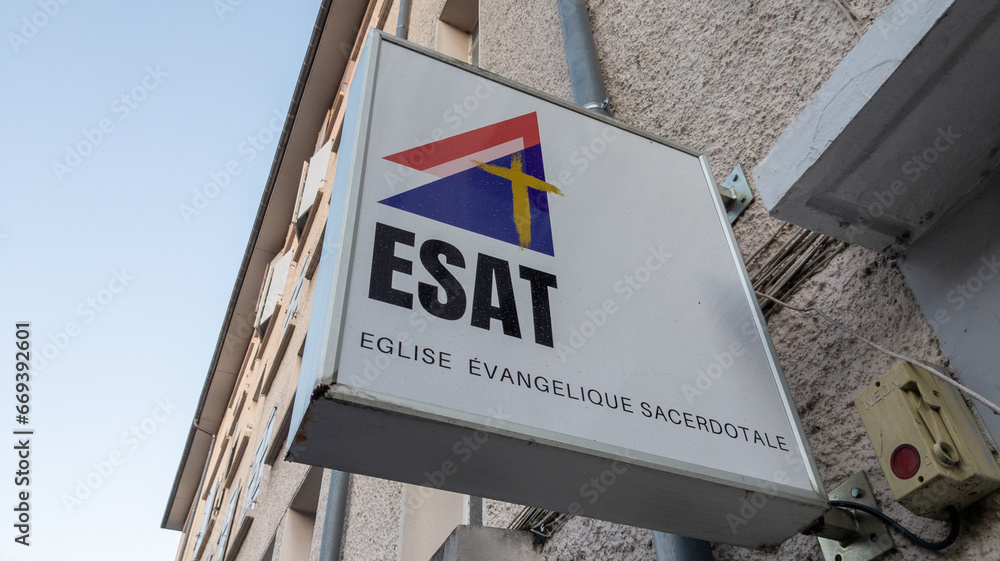 ESAT eglise Evangelique sacerdotale logo text and sign brand Priestly ...
