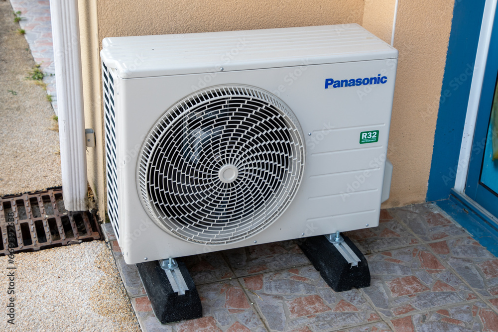 panasonic r32 refrgerant air conditioner inverter logo brand and sign ...