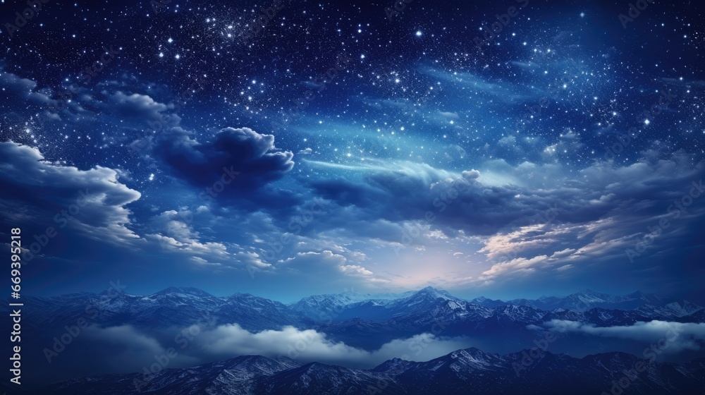 Beautiful night sky background with lots of clouds. Stock Photo | Adobe ...