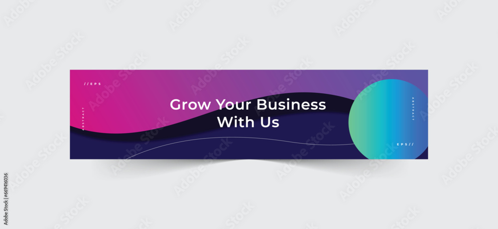 Grow your business linkedin banner Stock Vector | Adobe Stock