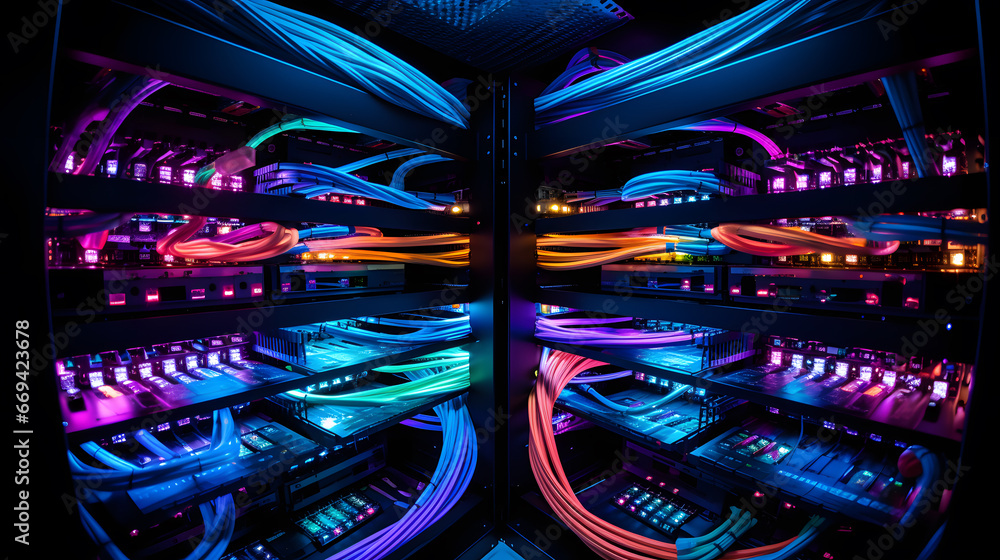 Data Patching Perfection: Data Center Precision Stock Photo | Adobe Stock