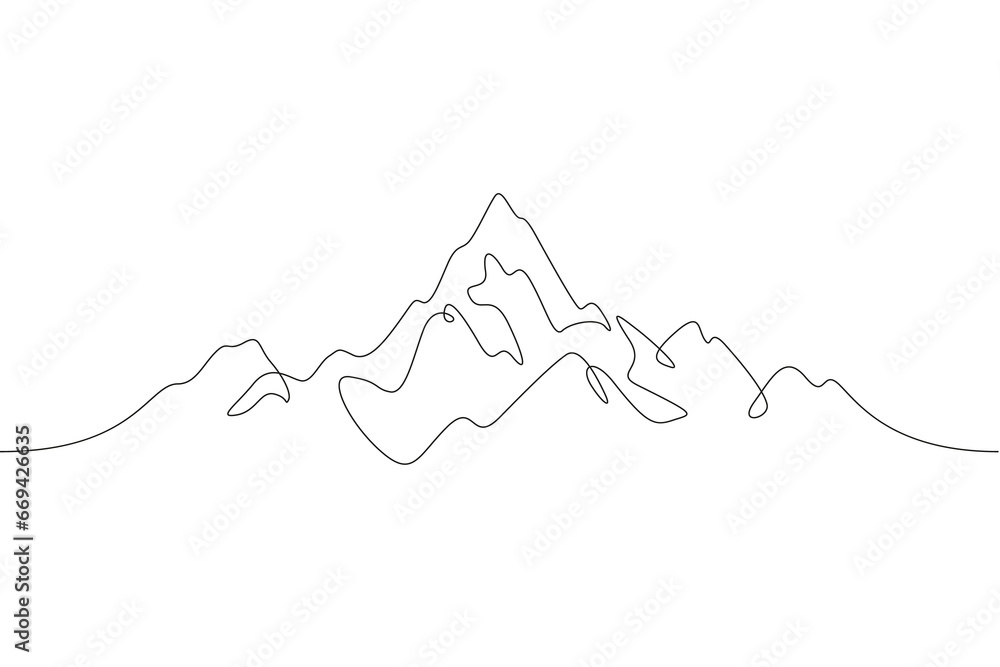 The top of the mountain range. Beautiful mountain landscape. High ...