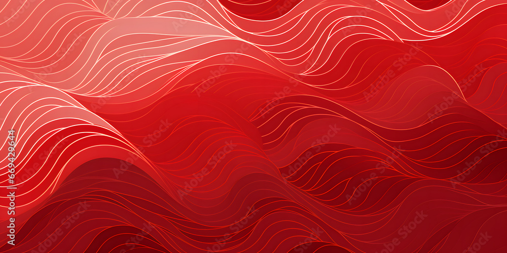 waved red background with a wavy pattern, Chinese New Year festivities ...
