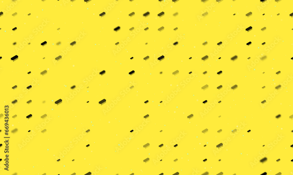 Seamless background pattern of evenly spaced black integrated circuit ...