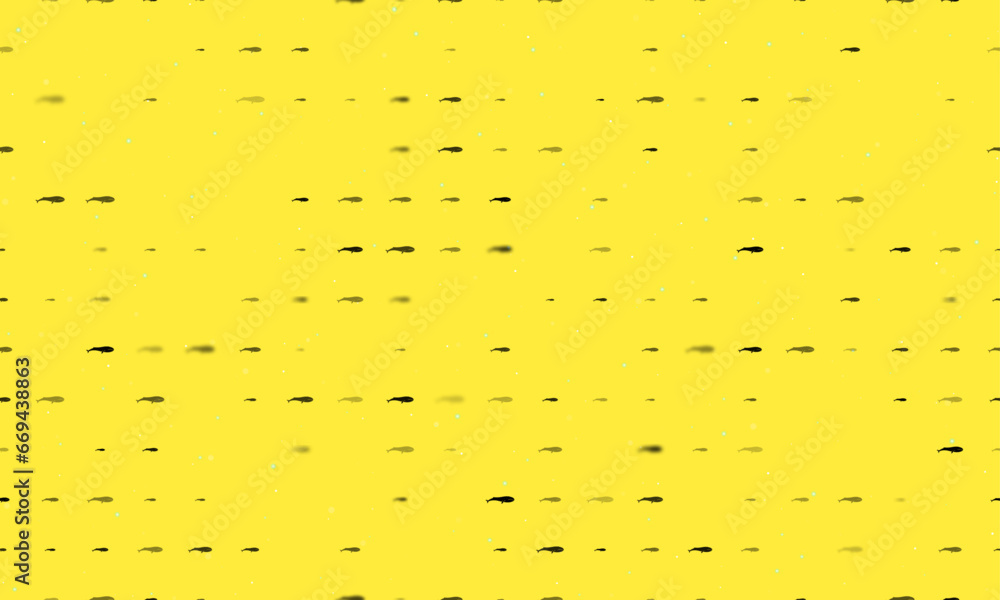 Vecteur Stock Seamless background pattern of evenly spaced black whale ...