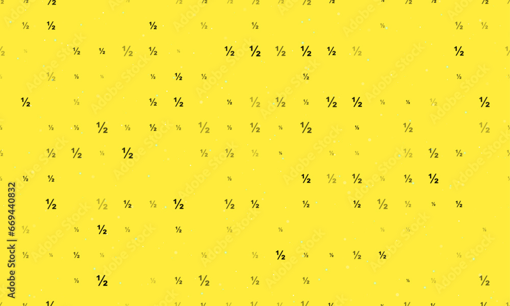 Seamless background pattern of evenly spaced black half fraction ...