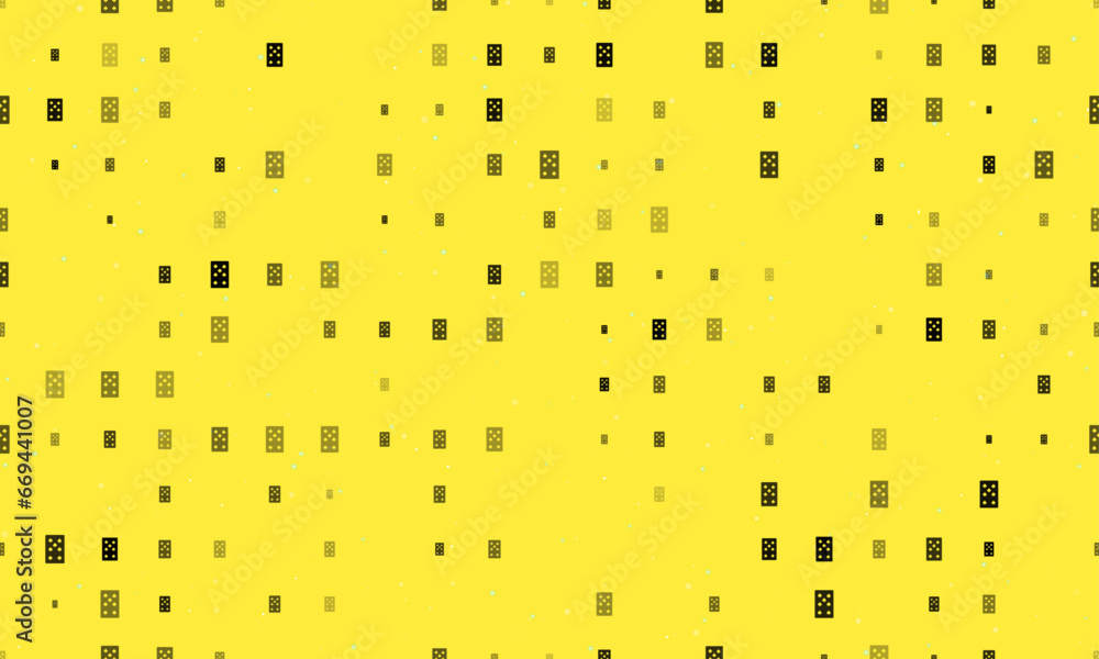 Seamless background pattern of evenly spaced black seven of spades ...