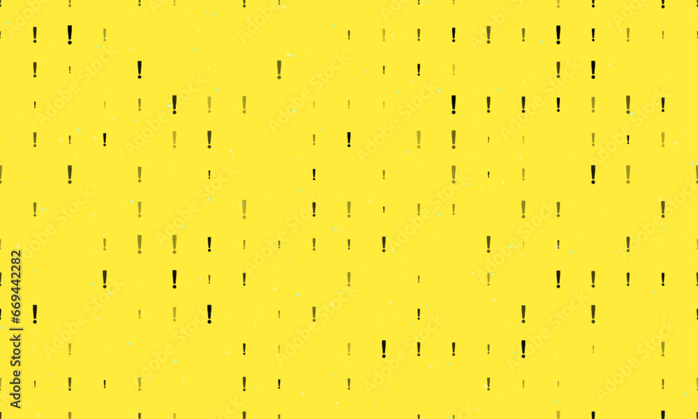 Seamless background pattern of evenly spaced black exclamation symbols ...