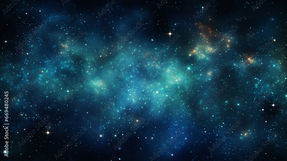 Abstract blue space background with stars and nebula Stock Illustration ...