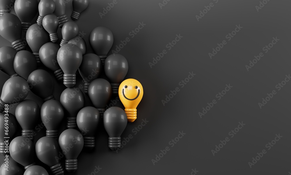 3d stand out from the crowd and different concept. Stock Illustration ...