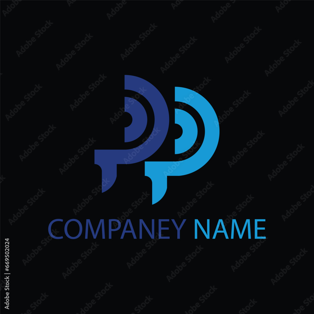 Minimal letter PP logo design. Creative, Premium Minimal emblem design ...