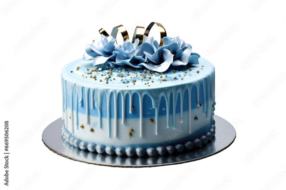Beautiful Birthday cake isolated on transparent background. Stock ...