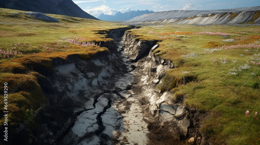 Formation of permafrost under tundra vegetation. Climatic changes in ...