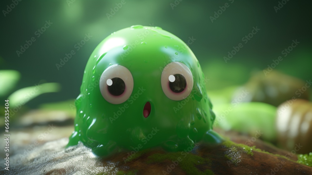 Yata Kagami Cute Slime Blob Bug Eyes Yokai Spi Image Ai Generated Art