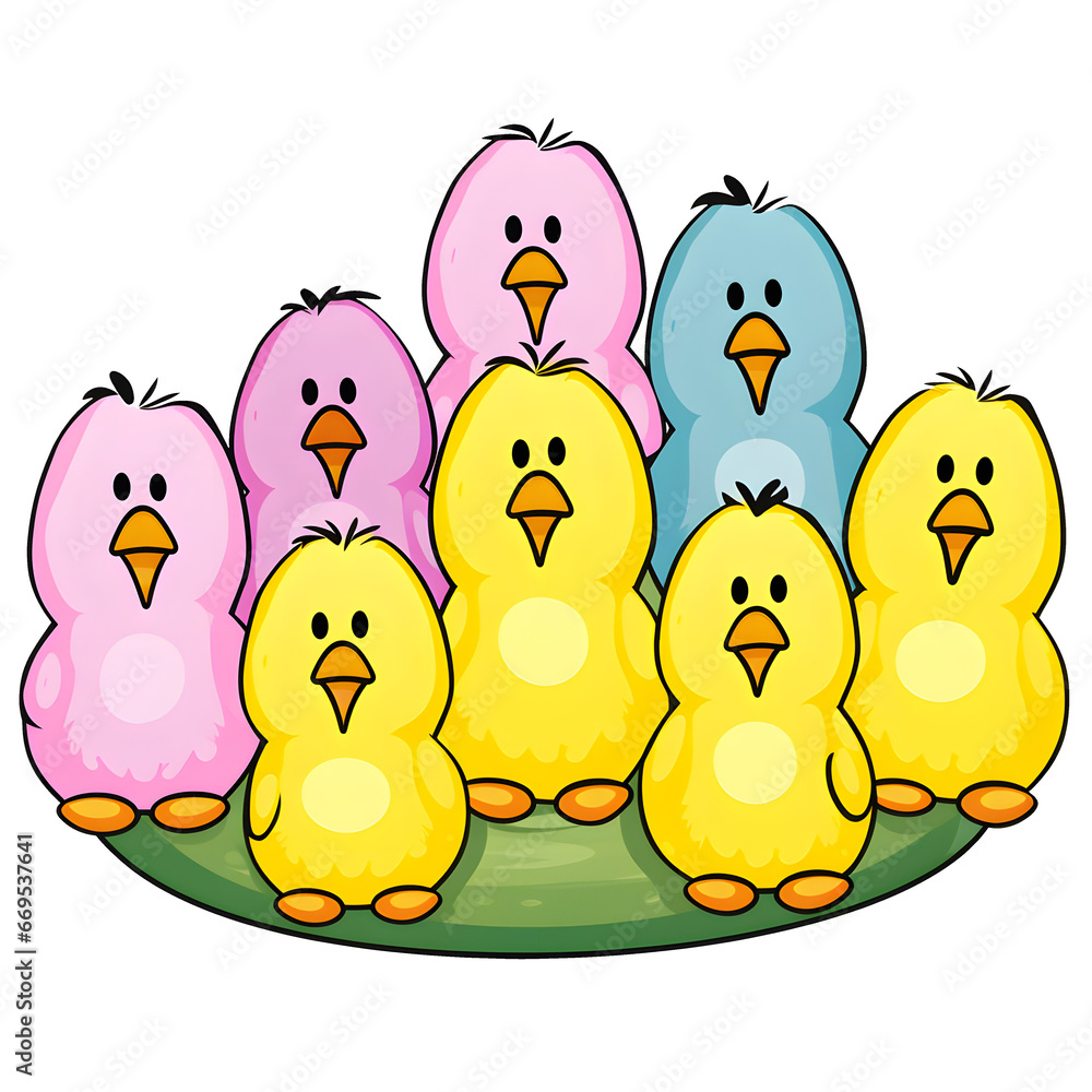 cartoon clipart of Peeps, easter clipart, celebration clipart ...