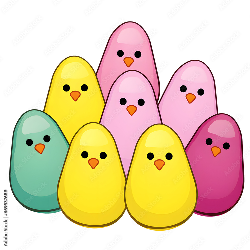 cartoon clipart of Peeps, easter clipart, celebration clipart ...