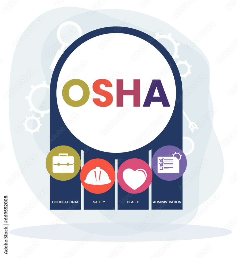 Vector website design template . OSHA - Occupational Safety and Health ...