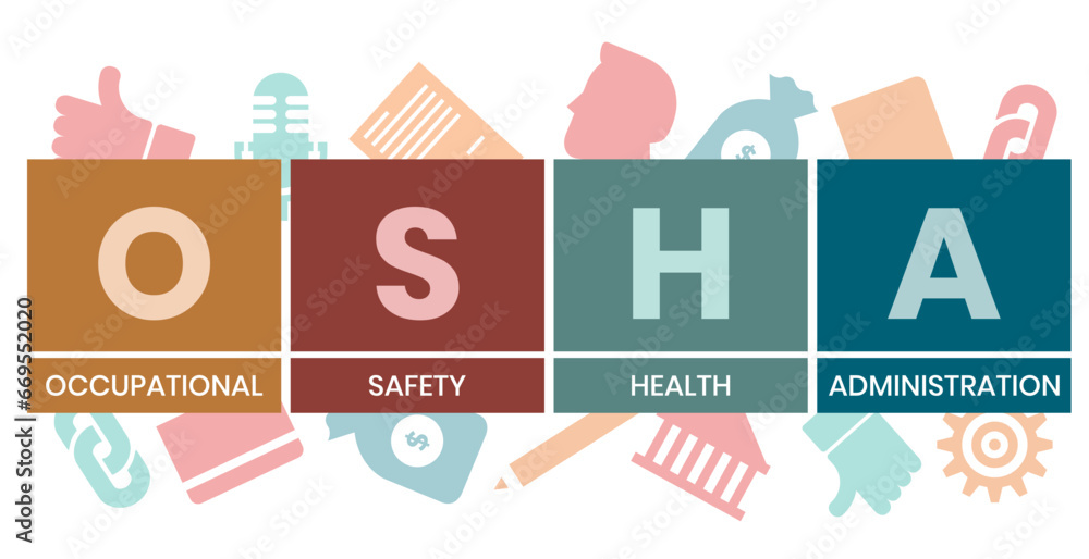 Vector website design template . OSHA - Occupational Safety and Health ...