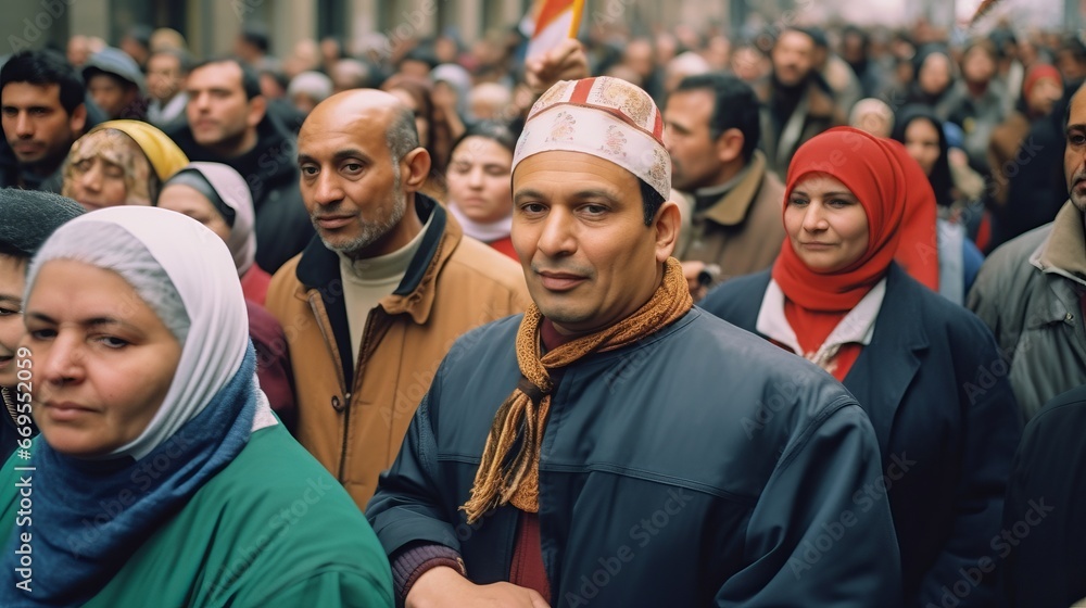 Diverse and Inclusive Muslim Demonstration Celebrating Unity in ...