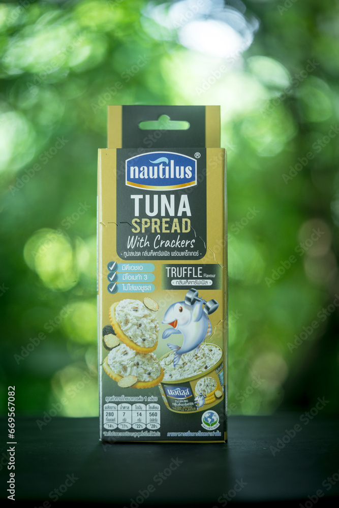 Bangkok, Thailand - October 29, 2023 : Nautilus Tuna Spread new flavors ...