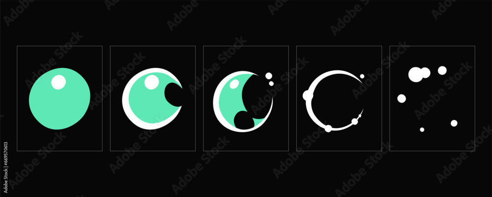 Bubble burst cartoon animation. Water Bubble explosion effect Sprite ...