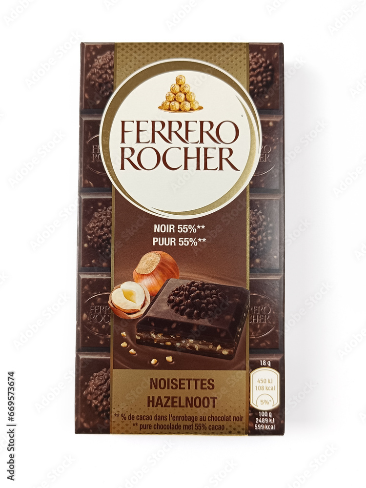 Vaison la Romaine, Vaucluse, France - 29102023 - plaque de chocolat de ...