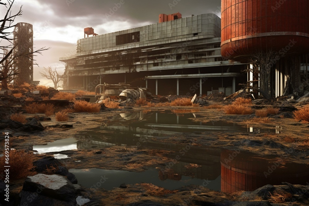 Impressive 3D model of contemporary community center in post ...