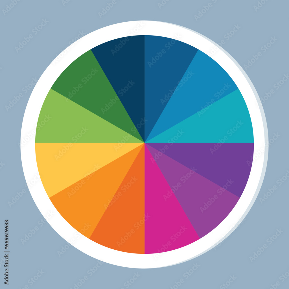 color wheel chart vector illustration Stock Vector | Adobe Stock