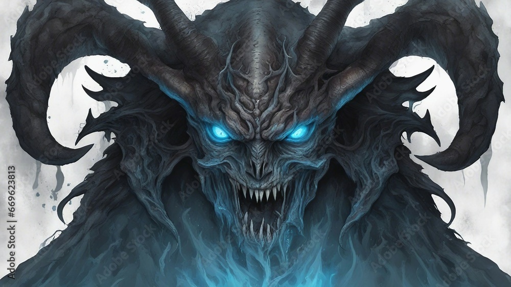 head of a dragon A monstrous and hideous horror monster with a ...