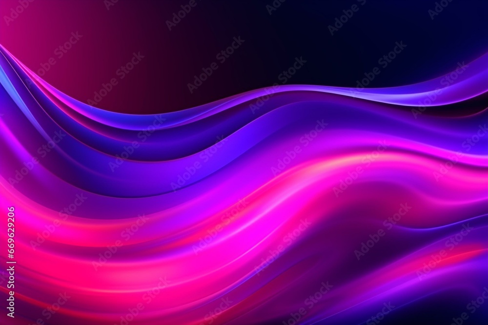 Dark magenta gradient splash background with liquid neon wave in a ...