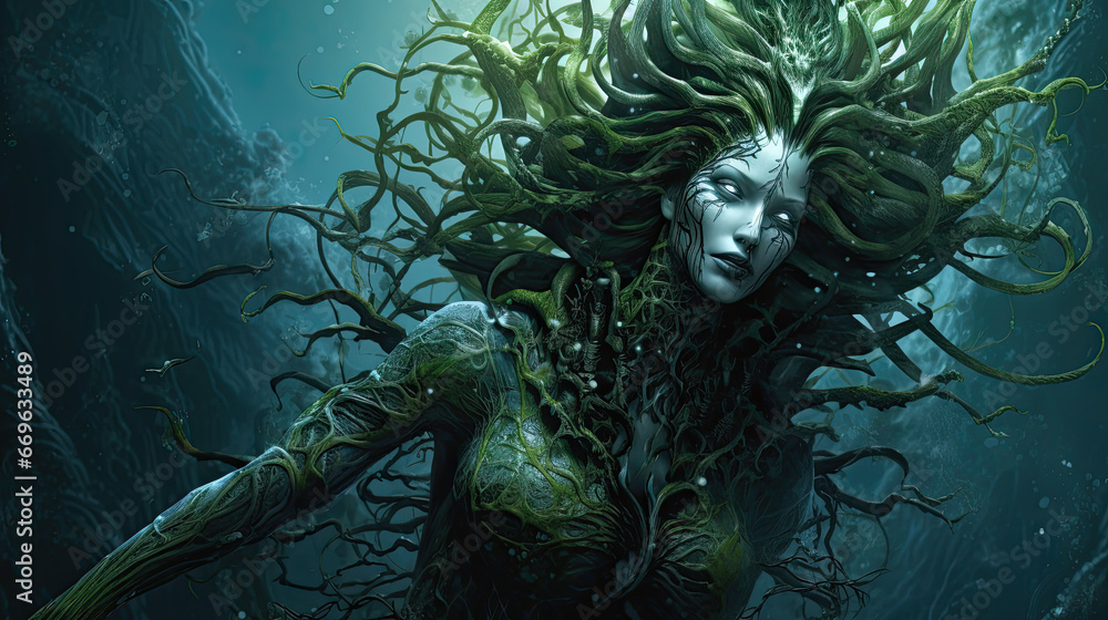 Medusa, a creature from Greek mythology and known for turning those who ...