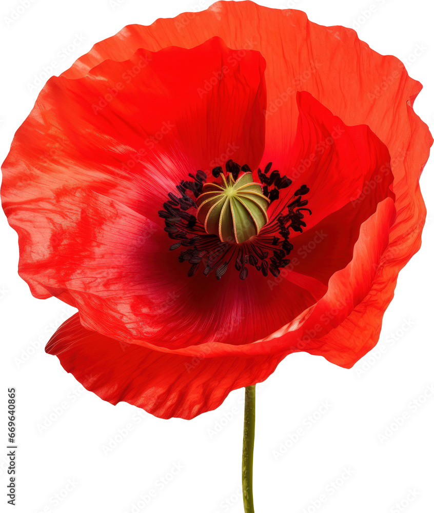poppy transparent background PNG clipart Stock Photo | Adobe Stock