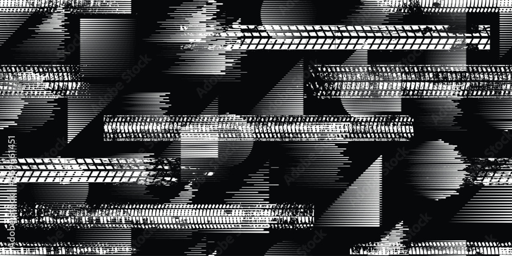 Tire track seamless pattern. Grange tread marks Textured vector car ...