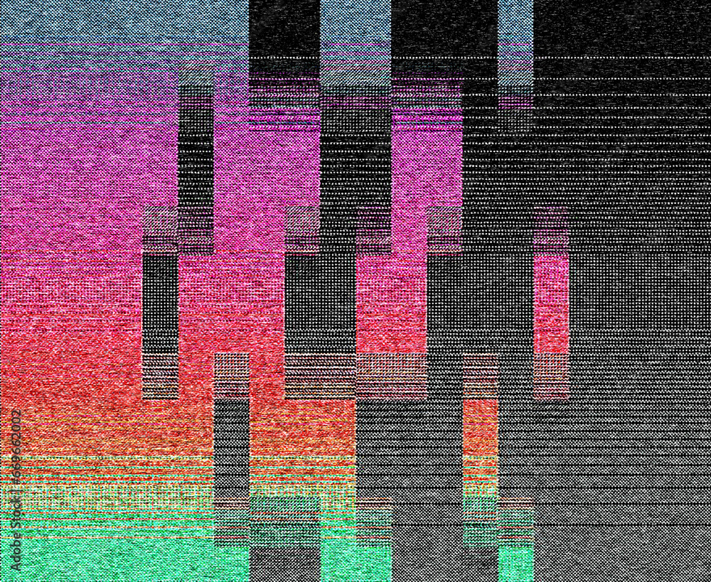 Glitch camera effect. Retro VHS background. Old video template. No ...