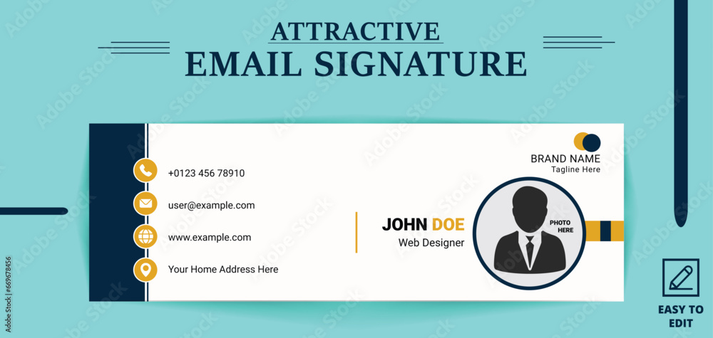 email signature design 2024, Creative Email Signature Design 2024 Stock ...
