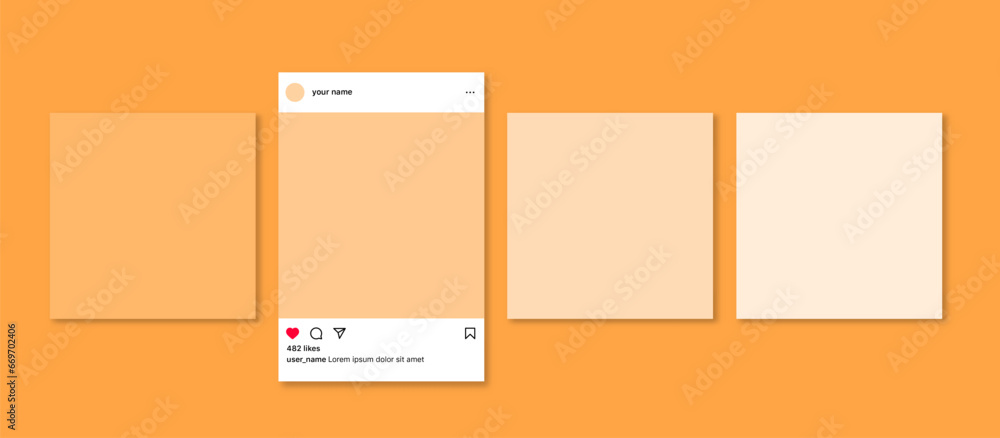 instagram mockup social media post carousel template frame , instagram ...