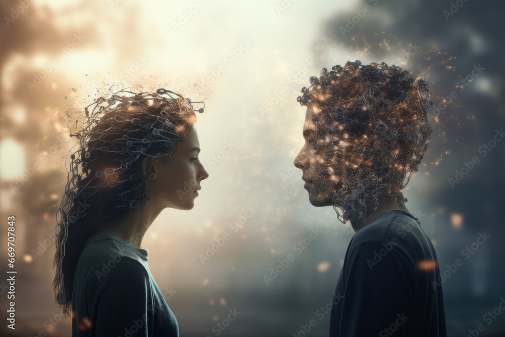 The space between them resonates with a love that defies distance ...