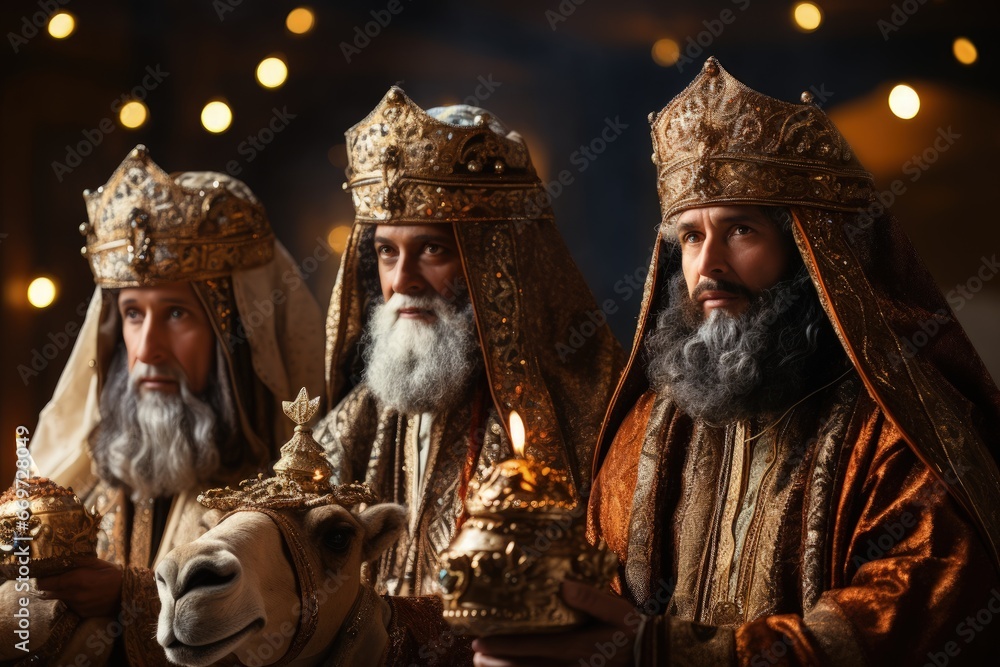 Día de los Reyes Magos. Los reyes Magos del Oriente. Melchor, Gaspar ...