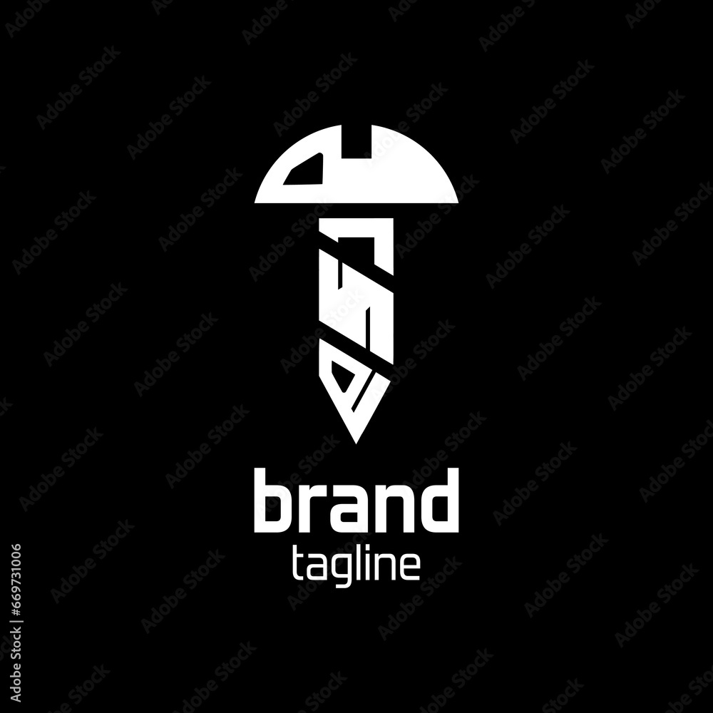 ESJE letter screw logo vector design. Initials E S J E are combined ...