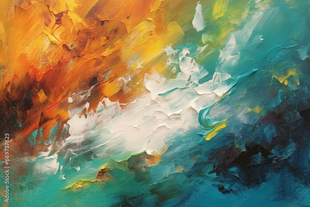 Abstract painting depicting the vibrant and conscious essence of our ...