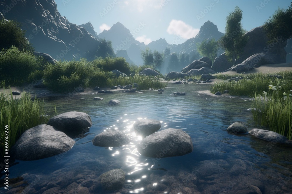 Experience stunning hyper-detailed river landscape in Unreal Engine 5 ...