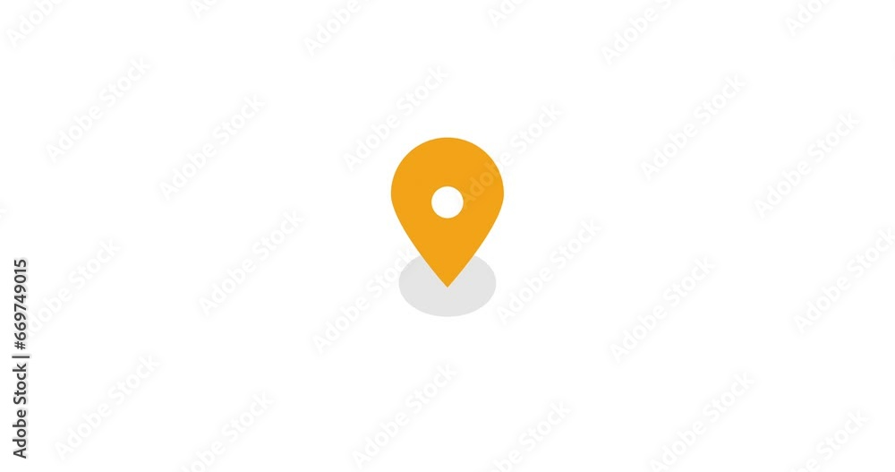 Round Geo Map Direction Location Pin animated. Animated icon of a ...