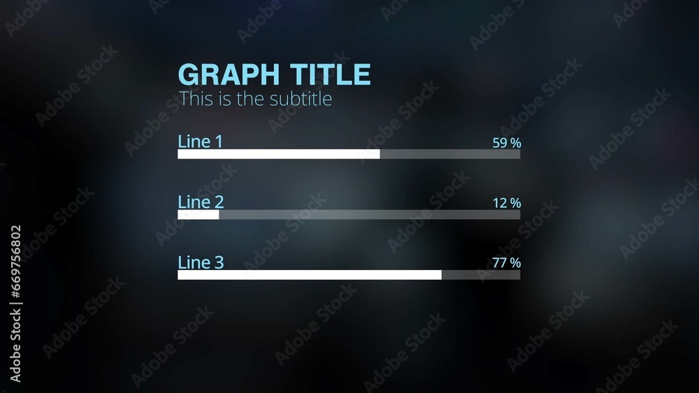 Horizontal Bar Graph with Percentages Stock Template | Adobe Stock