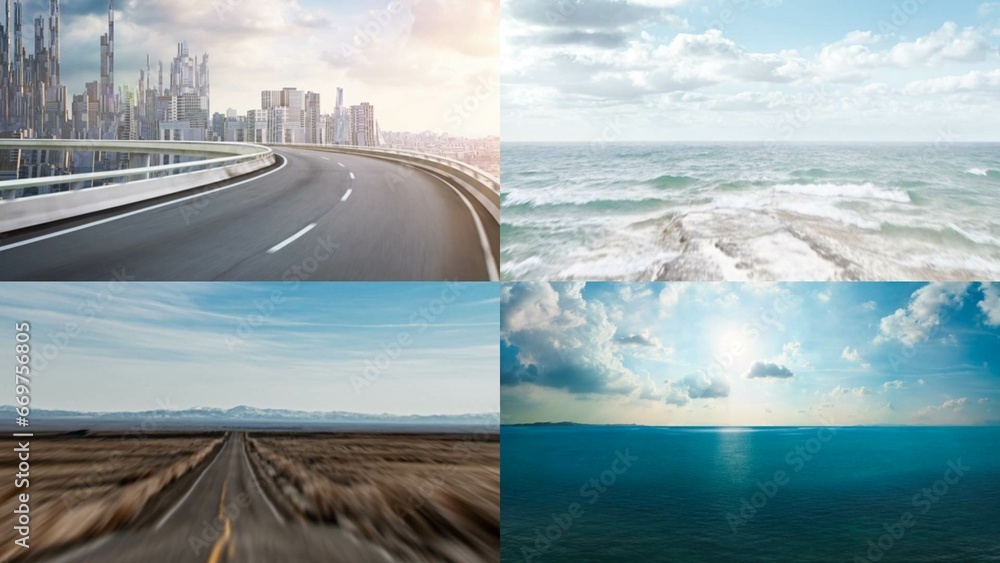 Horizon Image Animation 3D Camera Projection Stock Template | Adobe Stock
