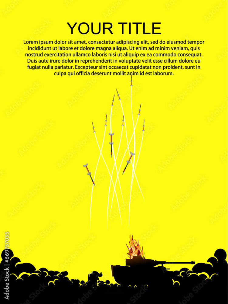 Vector illustration of the Israel-Hamas War. Conflict between Israel ...