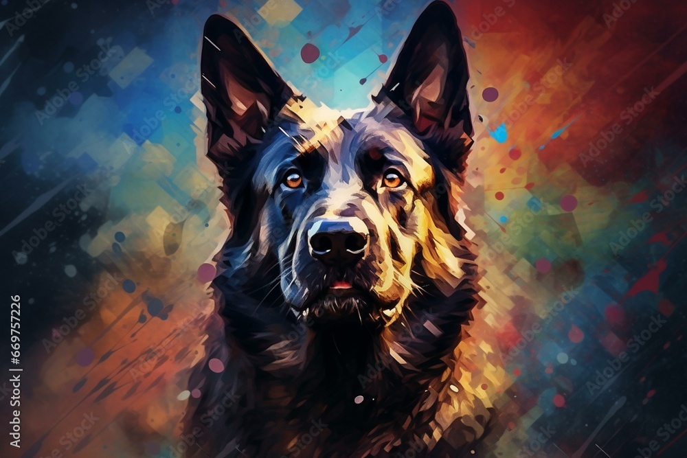 Abstract dog art in 4k resolution with realistic military surroundings ...