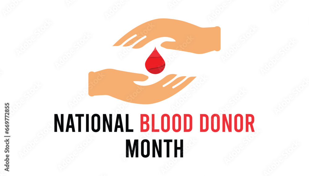 Vector illustration on the theme of National Blood Donor month observed ...