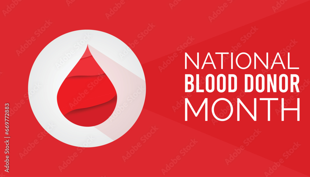 Vector illustration on the theme of National Blood Donor month observed ...